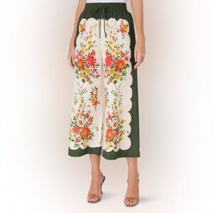 Alémais | Tops | Alemais Elisabetta Floralprint Linen Shirt And Pants ...